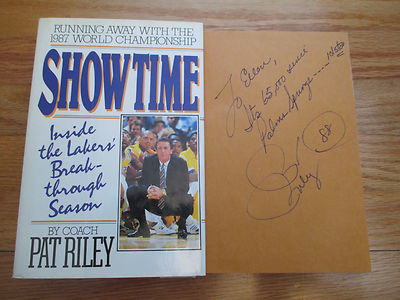 HOFer PAT RILEY signed SHOWTIME 1988 1st Book "To Ellen" LOS ANGELES ...