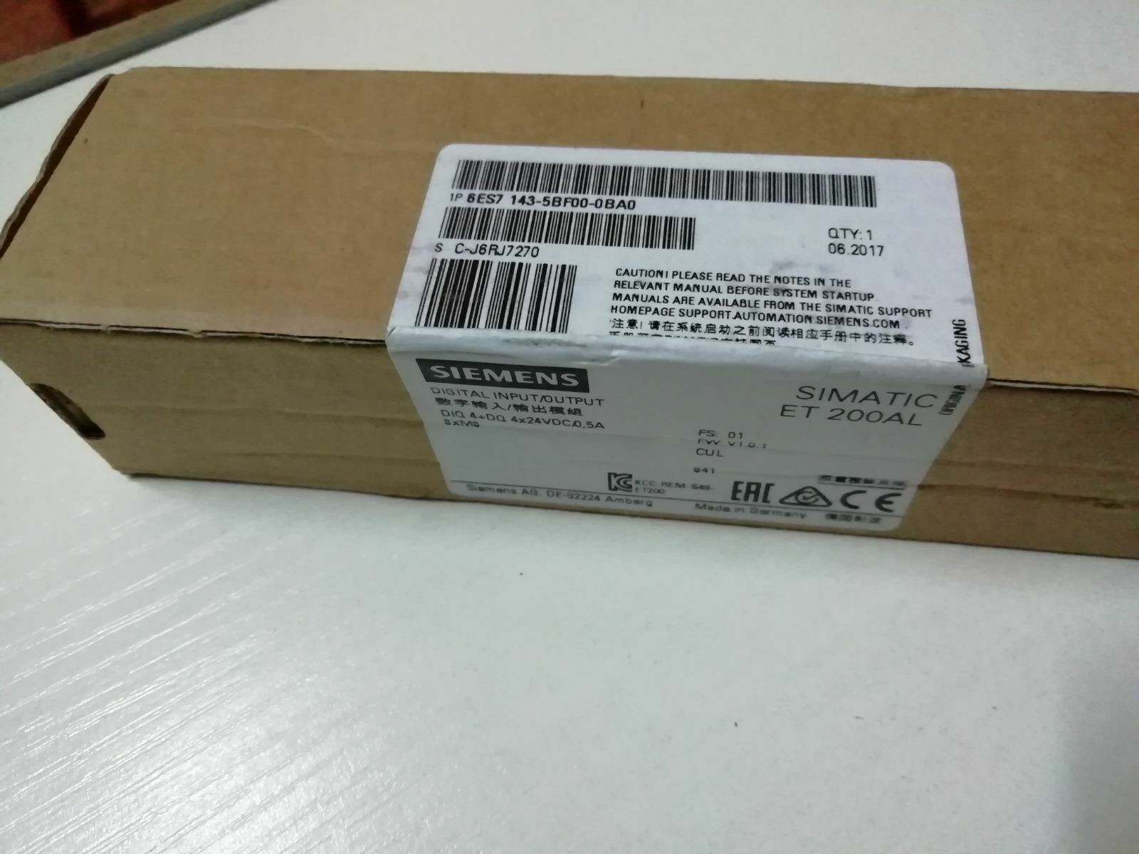 1 PCS NEW IN BOX Siemens ET200AL IO module 6ES7143-5BF00-0BA0 1 year ...