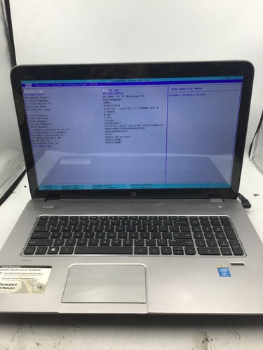 HP ENVY TS M7 NOTEBOOK - BOOTS TO BIOS - INTEL I7 4700 - 8GB RAM - 17 ...