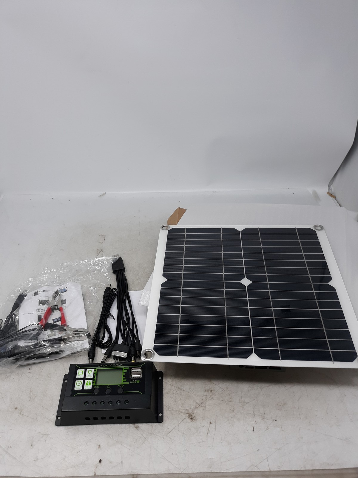 Giant of Sun Solar Charge Controller Kit w/ Panel USB Battery ...