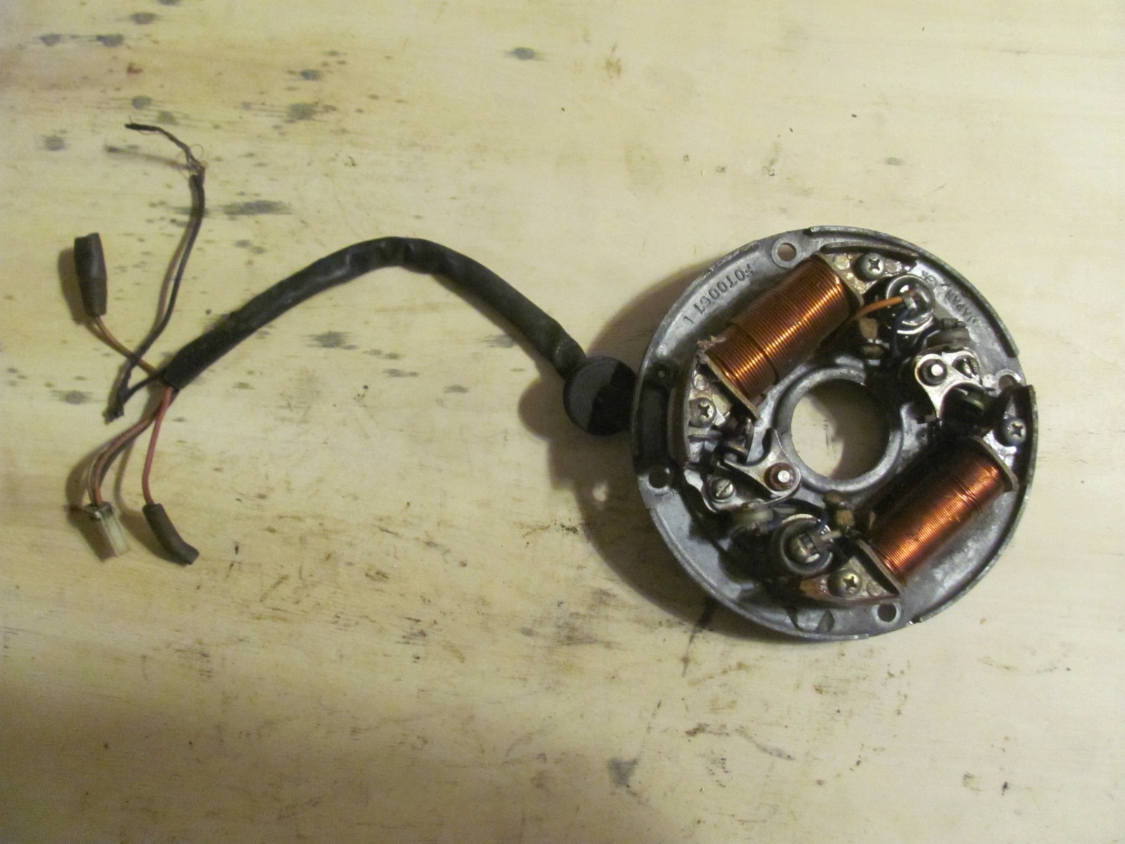 Vintage Yamaha Snowmobile Stator Plate 1973-1975 SL GP 338 433 EW SW TW ...