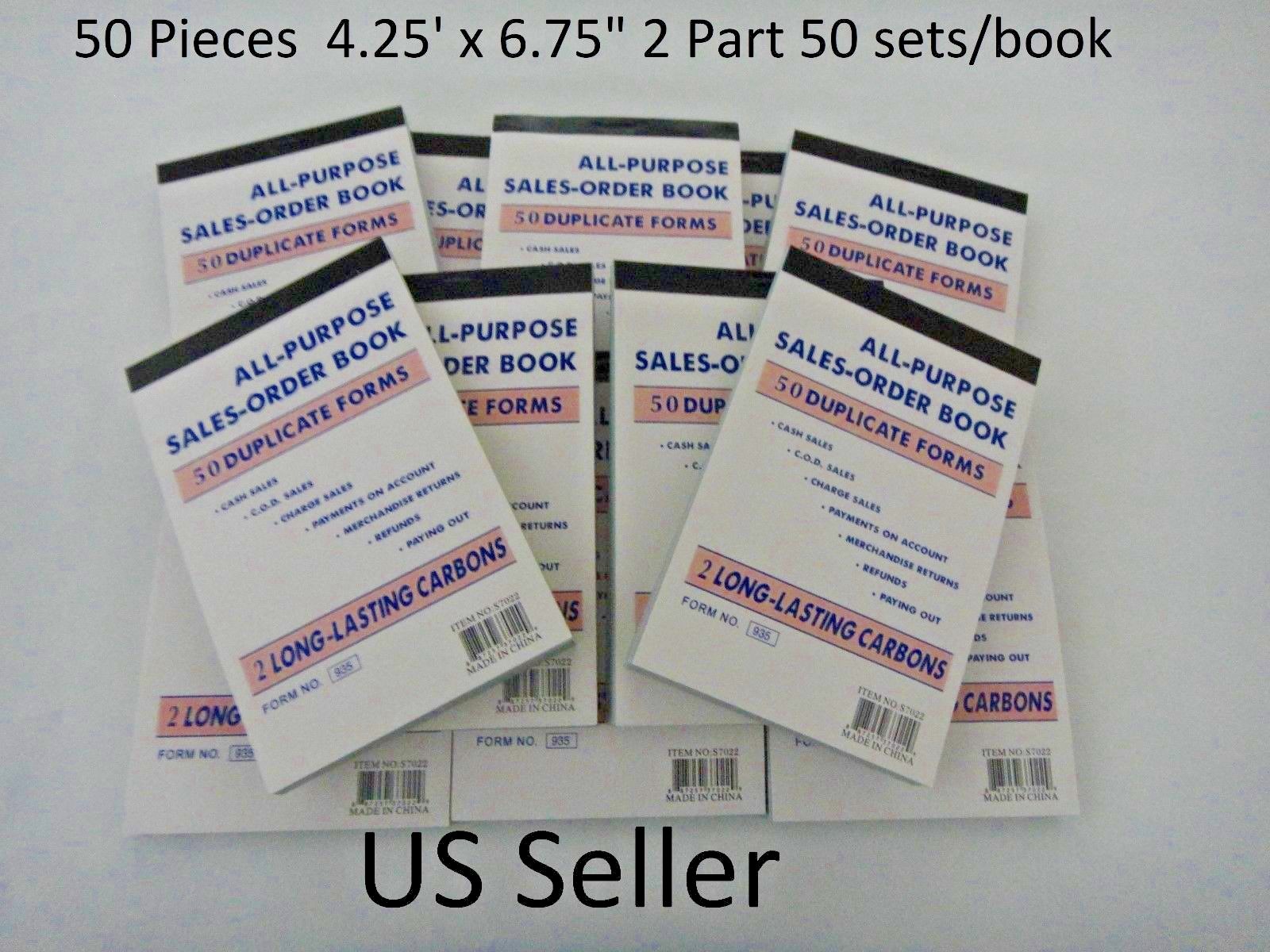 Lot of 50 Sales Order Book Receipt 50 Duplicate Forms Carbon New US ...