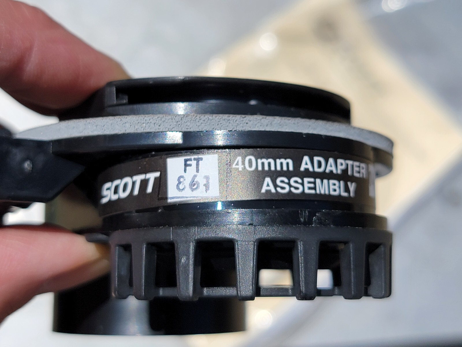 SCOTT 40 mm MASK ADAPTER PART # 805059-01 - For AV-2000 AV-3000 Gas ...