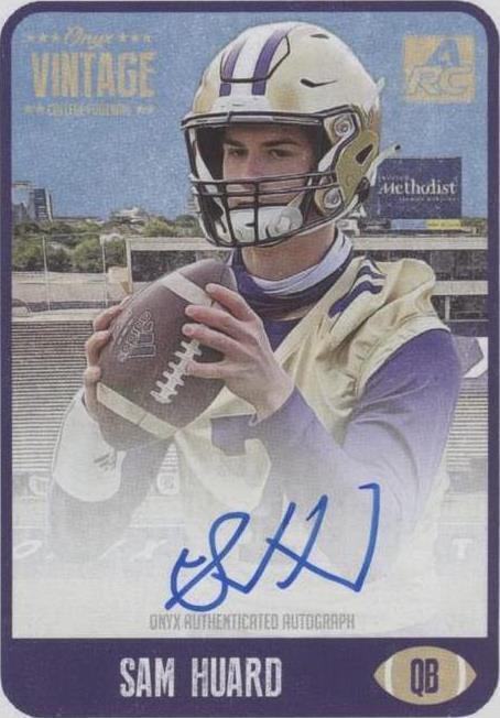 2021 Onyx Vintage - College Autographs Sam Huard #CASA Blue Ink /400 ...