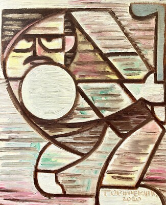 Golfing In Miami Original Oil painting by Tommervik Abstract Sports ...