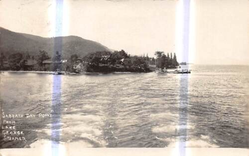 SABBATH DAY POINT New York RPPC postcard Warren County Lake George ...