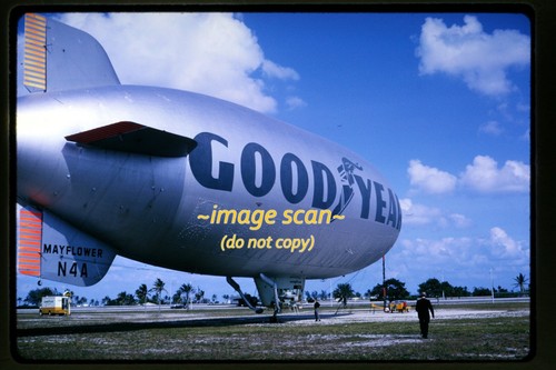 Goodyear Mayflower N4A Airship Blimp in Florida in 1966, Original Slide ...