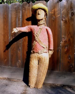 Vintage 1940s Mexican Straw BANDIDO 5'9" Handmade Folk Art Scarecrow ...