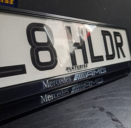 New x2 MERCEDES AMG Number Plate Surrounds Holders Frames Gel | eBay UK