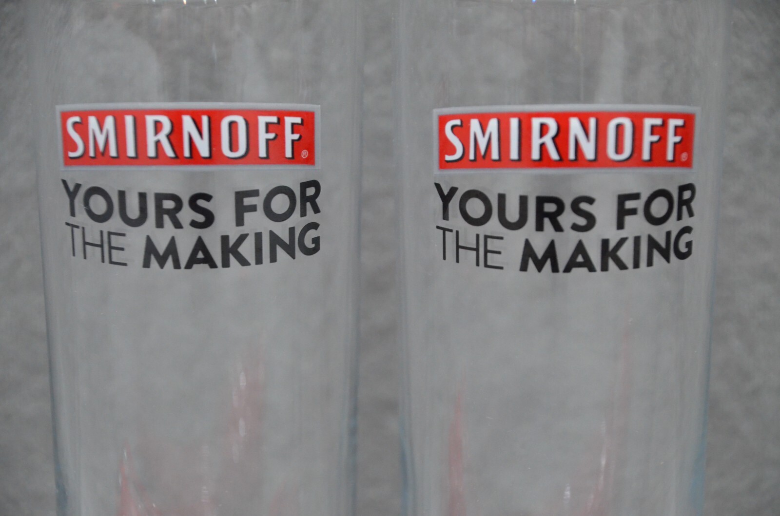 2x Smirnoff Vodka Highball Glass 30cl 300ml + 1x Red Aluminium Lime ...