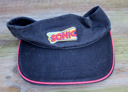 Sonic Fast Food Drive In Strap-back Visor Hat Black One Size Adjustable ...