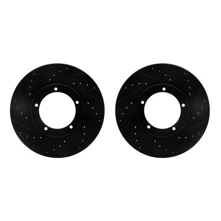 Dynamic Friction Company 8512-02003 Rotors Drilled & Slotted Black W/ 5000 | eBay