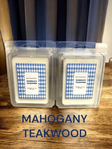 MAHOGANY TEAKWOOD BATH & BODY WORKS WAX MELTS TARTS 2.5 OZ CANDLE ...