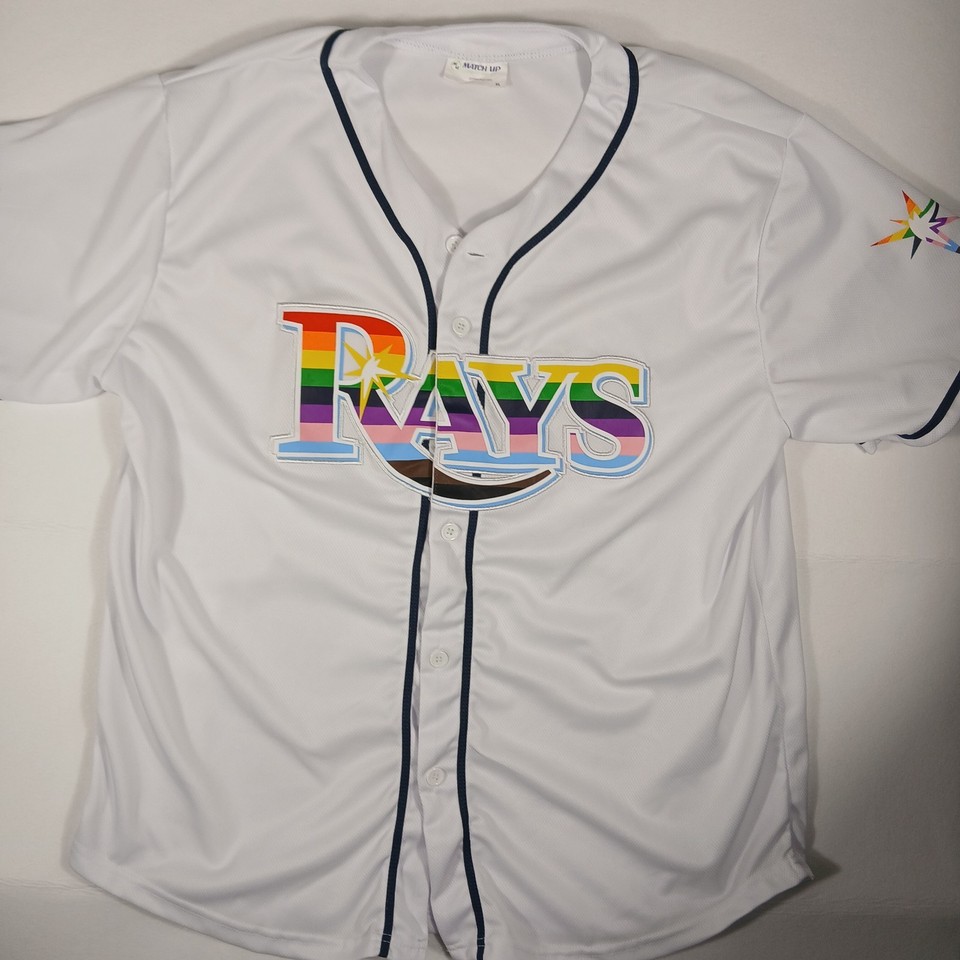 Baseball Jersey Tampa Bay Rays Unisex XL Matchup Great Looking Logo ...