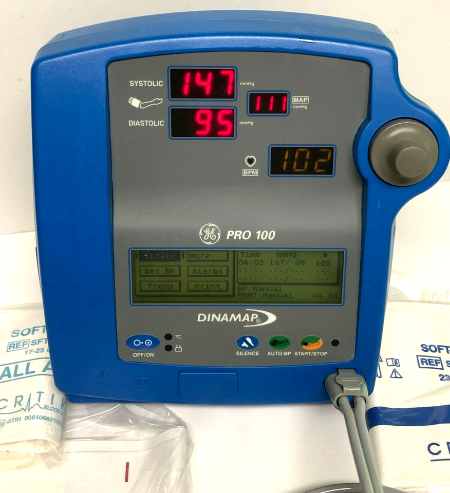 GE Dinamap Pro 100 DP Vital Signs Monitor Blood Pressure NIBP BP ...