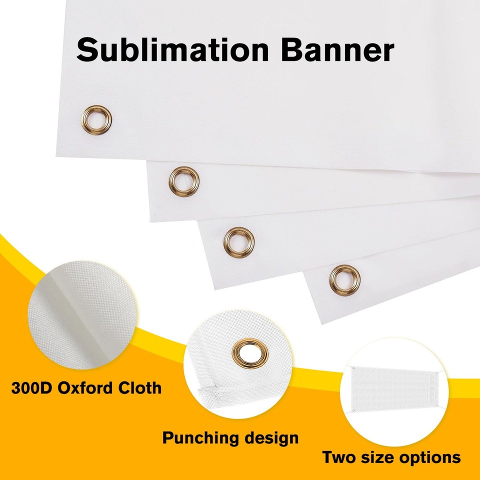 Sublimation Banner Blank Large Banner Signs 2x6 Ft Polyester Canvas for ...