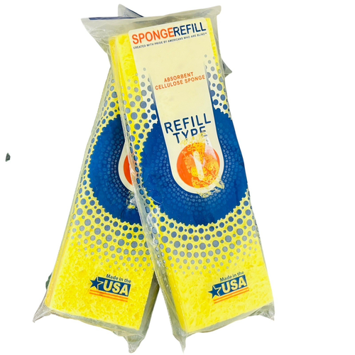 2 Sponge Refill Type 1 L C Industries Butterfly Mop Absorbent Cellulose ...