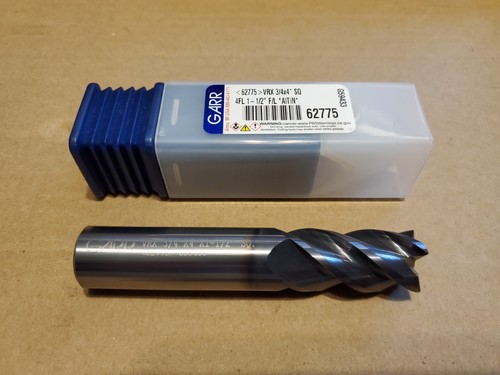Garr #62775 VRX 3/4 x 4 x 1-1/2 Center Cutting Square End Carbide End ...