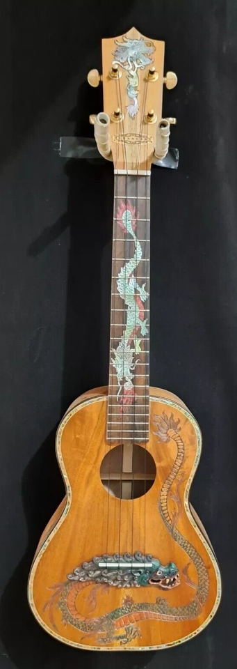 Blueberry Handmade Tenor Ukulele Dragon Motif Pre-Order 90 Days | eBay