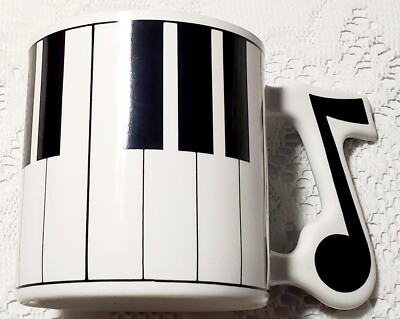 Keyboard Piano Music Note Handle Coffee Cup Mug Russ Teacher Musician ...