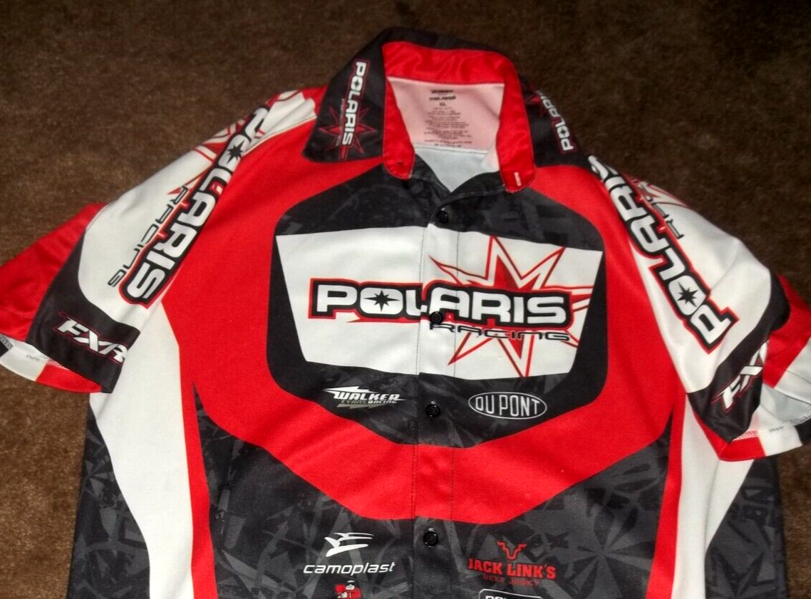 POLARIS FXR RACING SHIRT WITH LOGOS STUD BOY SIZE MENS XL DRESS CASUAL ...