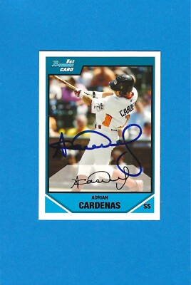 2007 Bowman Adrian Cardenas Phillies Auto On Card Signed Autographed | eBay