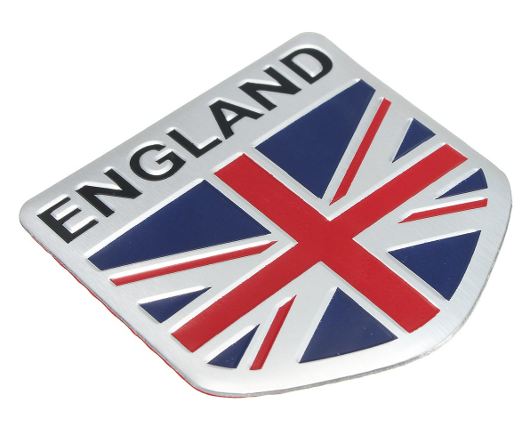 ALUMINUM England Flag Emblem Sticker 3D Decal For Auto, Car, & Truck 2 ...