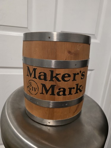 Makers Mark Bourbon Mini Barrel Man Cave Decor Tip Jar Whiskey Barrel ...