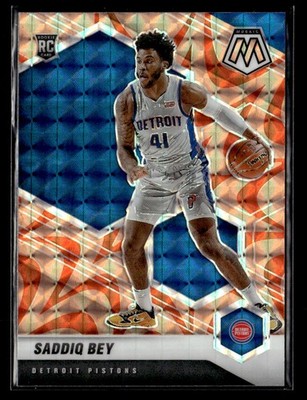 2020-21 Panini Mosaic #209 Saddiq Bey Mosaic Reactive Orange Rookie ...