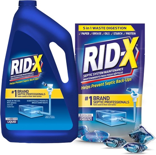 RID-X Septic Tank Treatment Enzymes, Septic Tank Treatment, Liquid ...
