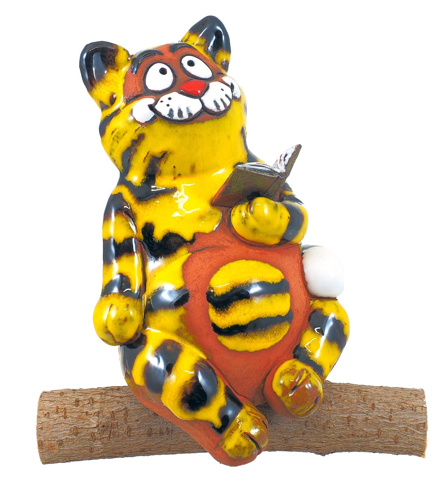 Ceramic Animal Statue Garden Stake Decoration Poet Cat H22cm © Midene ...