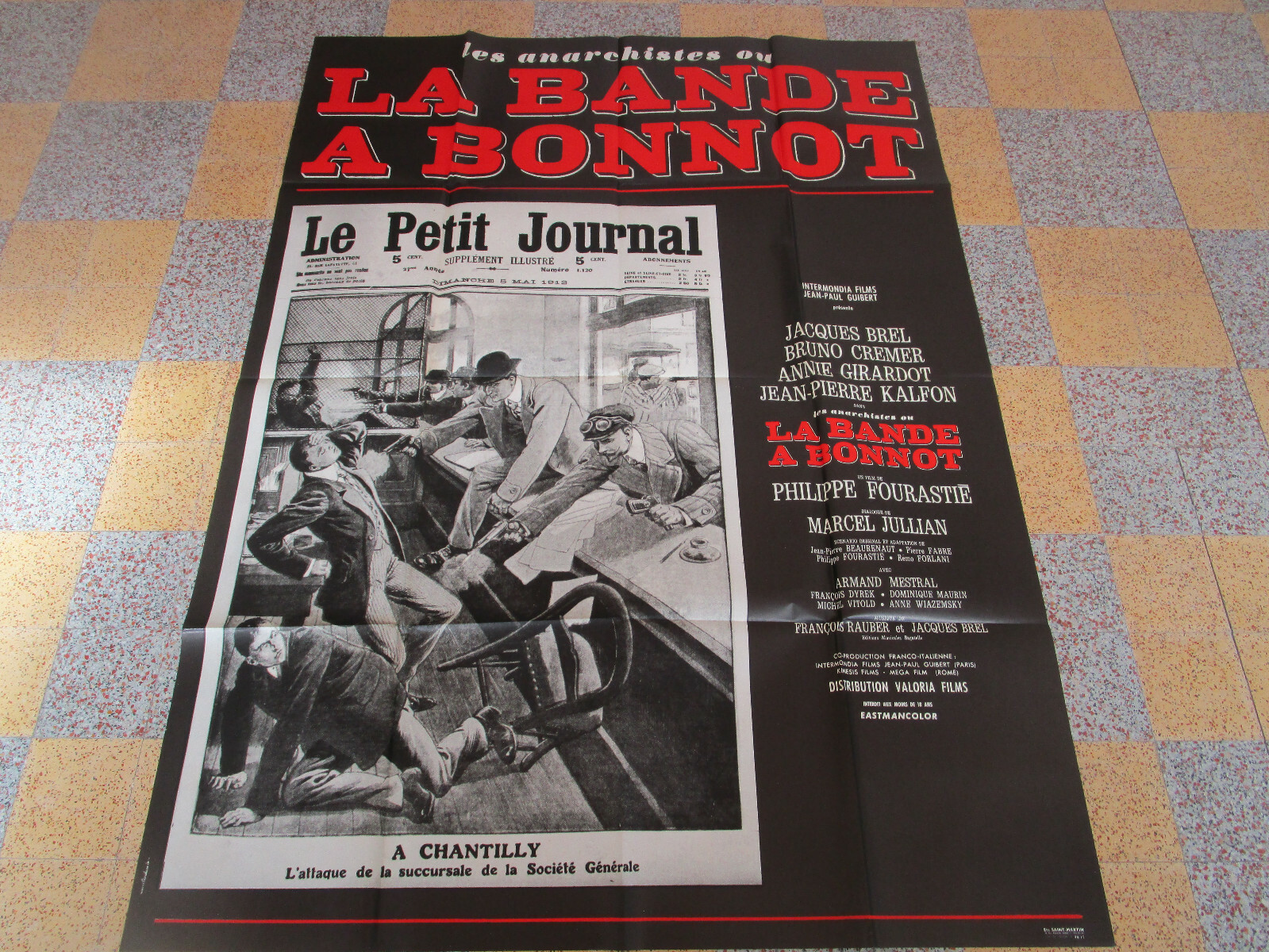 Affiche LA BANDE A BONNOT Philippe Fourastié JACQUES BREL Girardot ...