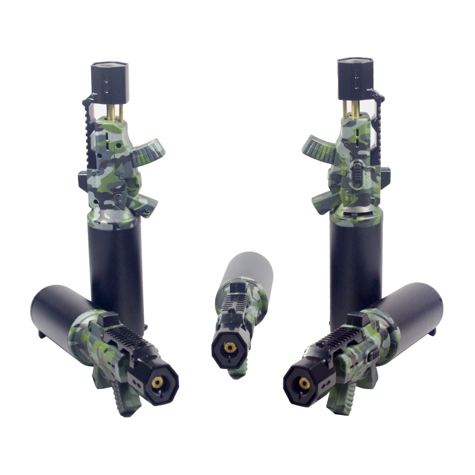 Gun Shaped Jet Torch Lighter Camouflage Color Refillable Adjustable | eBay