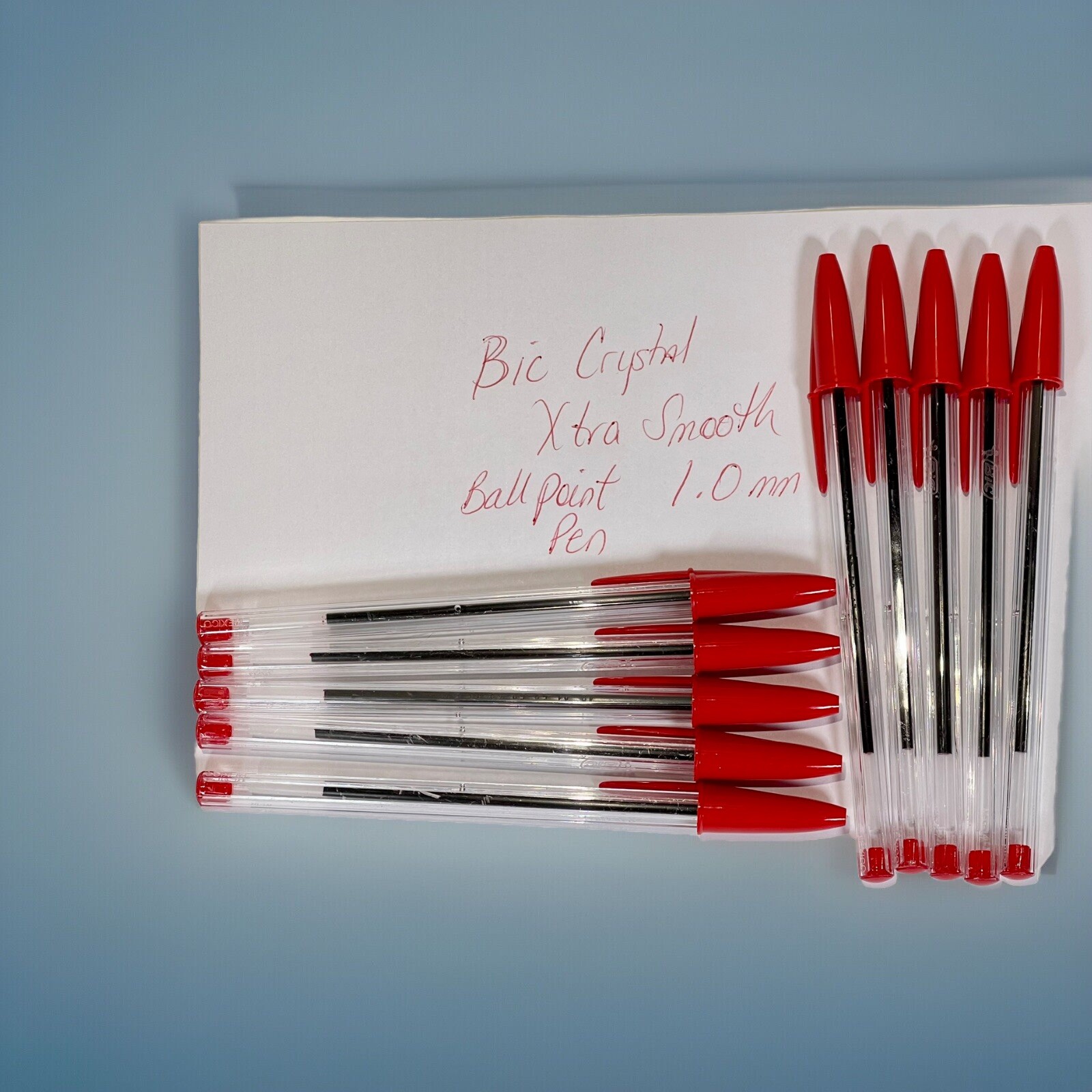 BIC Cristal Xtra Smooth Ballpoint Pen Med Point 1.0mm Red Qty 10 Smooth ...