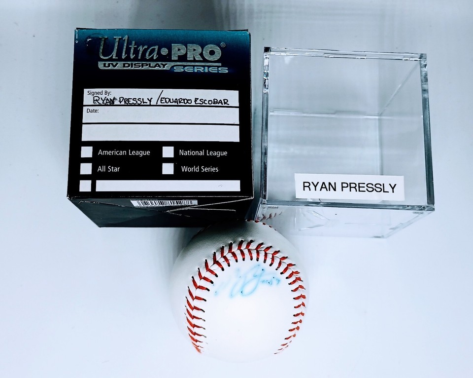 AUTHENTIC AUTOGRAPHED RYAN PRESSLY OMLB BASEBALL HOUSTON ASTROS AUTO W ...