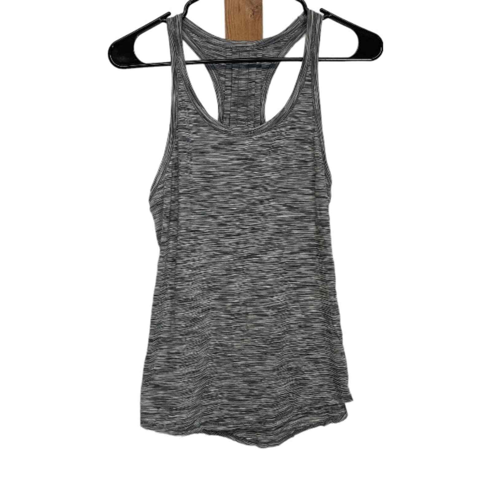 Lululemon Gray & White Sleeveless Racerback Tank Top … - Gem