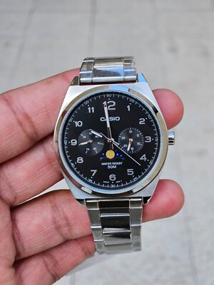 Casio MTP-M300D-1AV Men's Analog Watch Black Dial Stainless Steel 50M ...