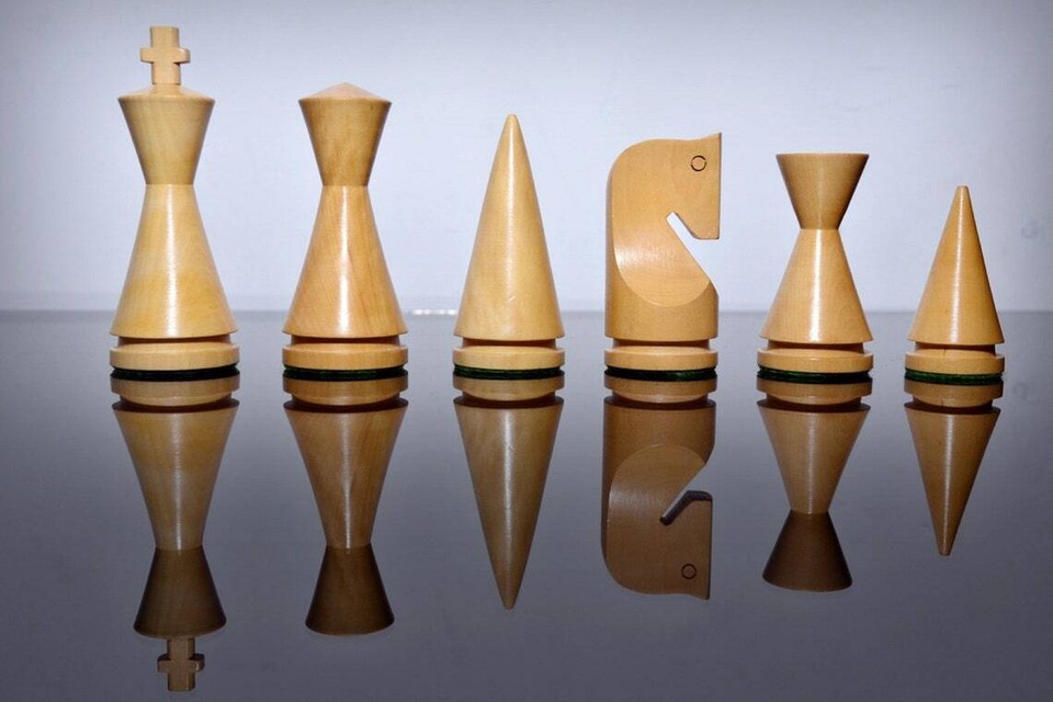 Wood Handmade Russian Minimalist Designed Pony Chess Pieces Set (3.5 ...