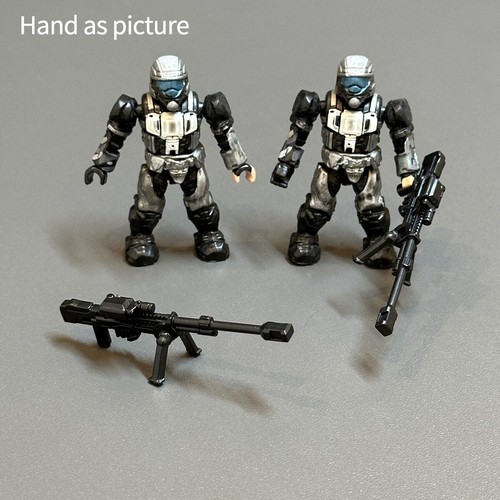 2X HALO MEGA BLOKS UNSC ODST ARCTIC WHITE SNIPER SPECIALIST MINI FIGURE ...
