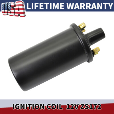 New Ignition Coil 12V Universal 35k With Internal Resistor 3 Ohm ...