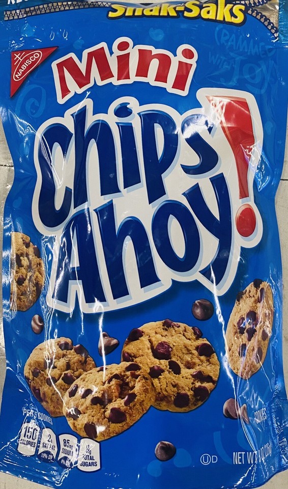 5x NABISCO Chips Ahoy Mini Chocolate Chip Cookies Snak Saks 8 oz Bag ...