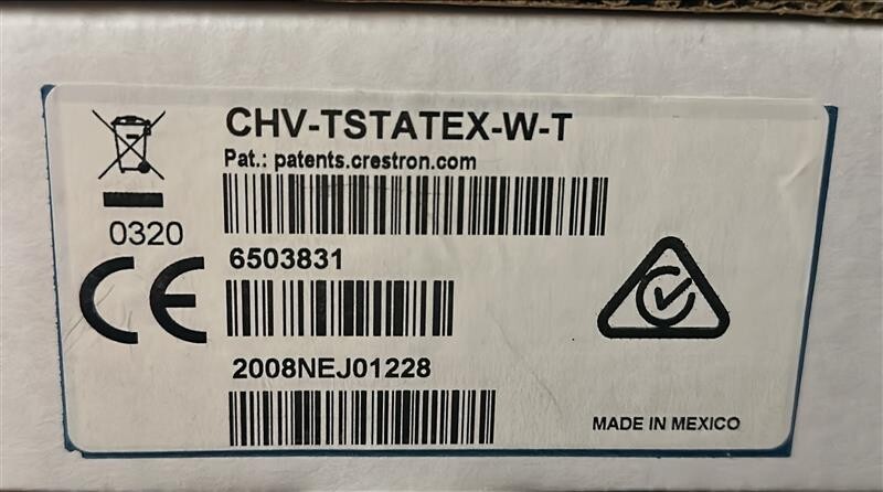 Crestron CHV-TSTATEX-W-T infiNET EX® Thermostat, White Textured 6503831 ...
