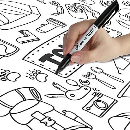 Permanent Markers, 80 Count Black Permanent Markers, Fine Point ...