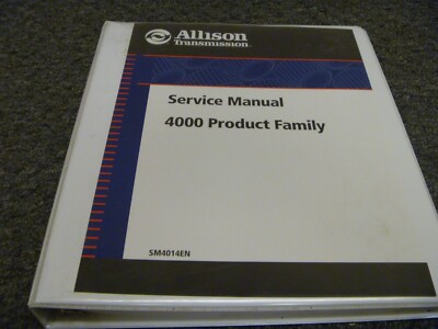 Allison 4000SP 4000TRV 4500EVS 4500HS Transmission Shop Service Repair ...