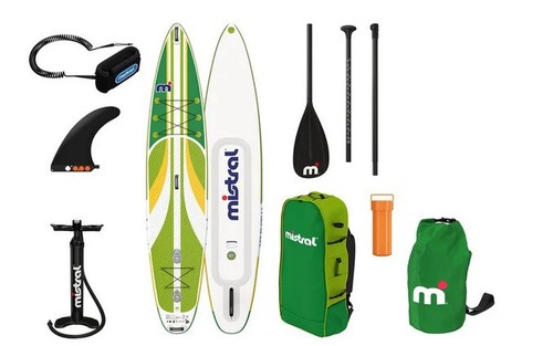 Stand up Board Mistral SUP "Touring" mit Doppelkammer-System - Grün NEU ...