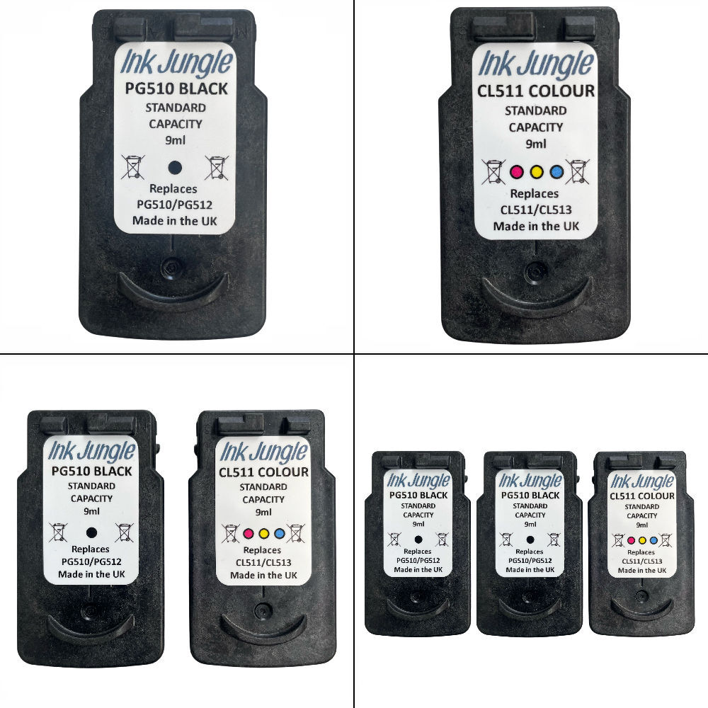 PG510 Black & CL511 Colour Ink Cartridges For Canon iP2700 iP2702 MP230 ...
