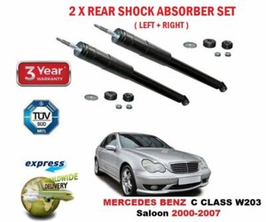 REAR LEFT RIGHT SHOCK ABSORBERS for MERCEDES BENZ C CLASS W203 Saloon ...