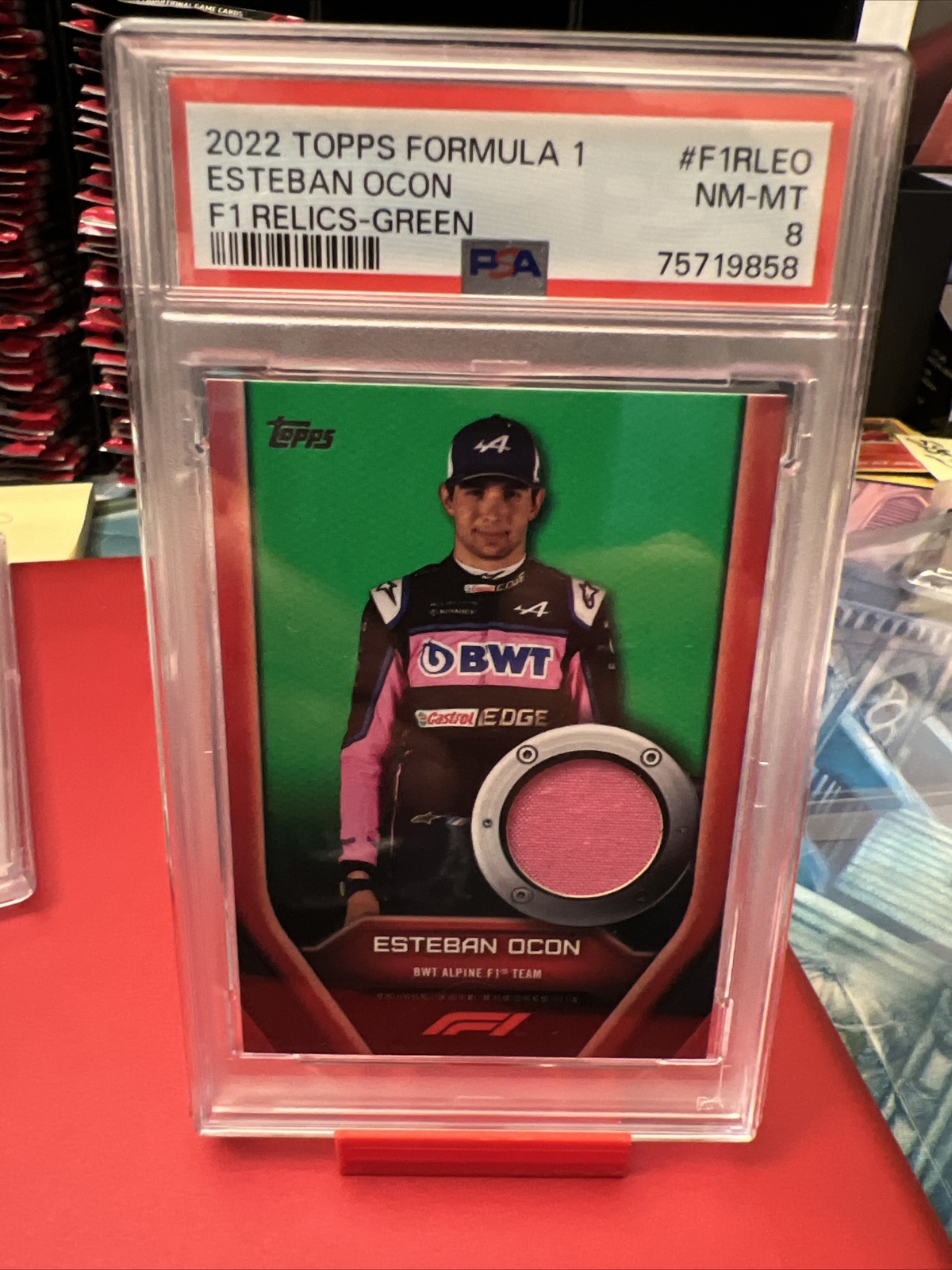 2022 Topps ESTEBAN OCON Gold Relic /75 Card F1RL-EO Alpine F1 Formula 1 ...