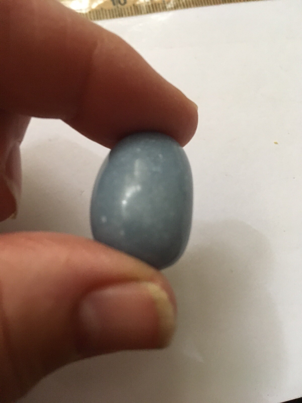 Crystal Healing BLUE ANGELITE Gemstone THROAT Chakra Reiki Charged Calm ...