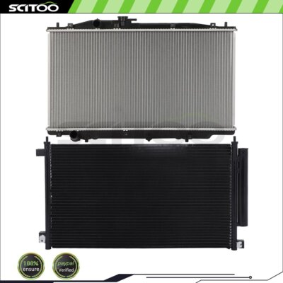 Car Radiator and A/C Condenser Kit Fits 2003 2004 2005 2006 2007 Honda ...